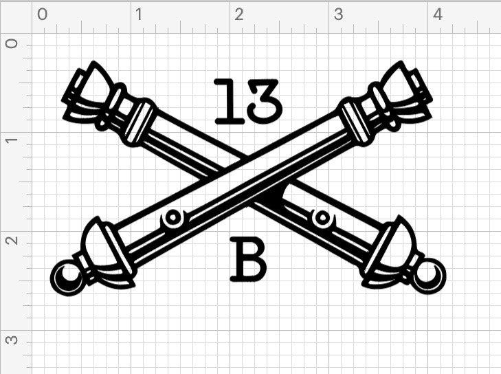 Crossed Cannons - Army Cannoneer - Decal - Etsy