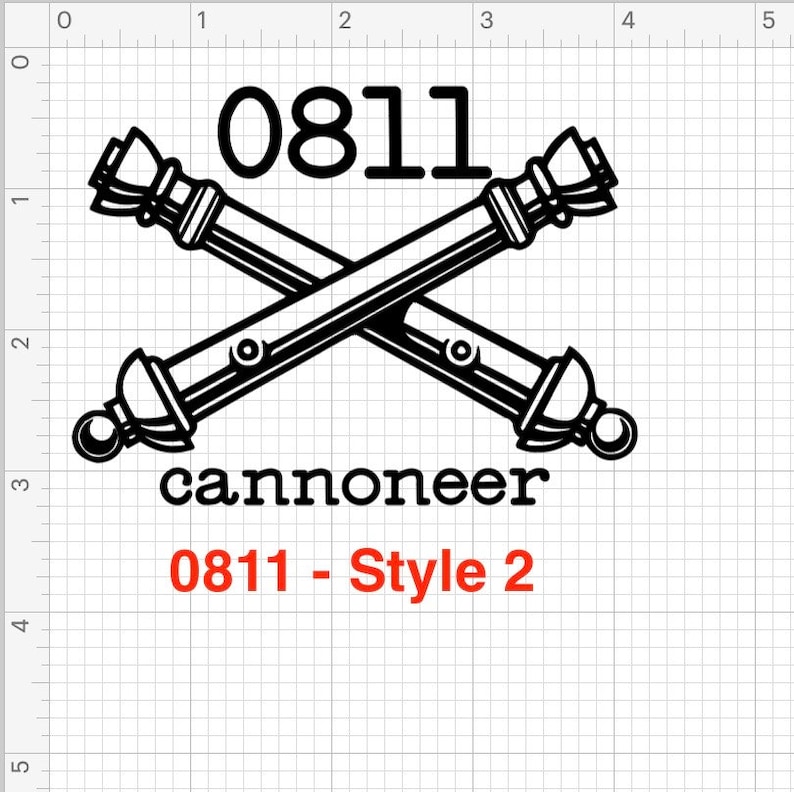 0811 - USMC - Cannoneer Decal - Etsy
