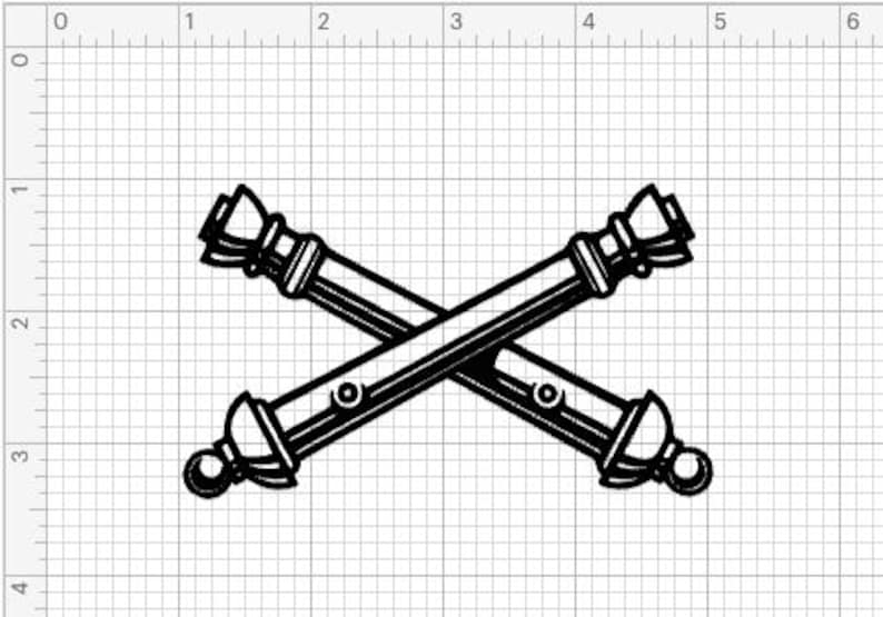 Crossed Cannons - Artillery Decal - Etsy