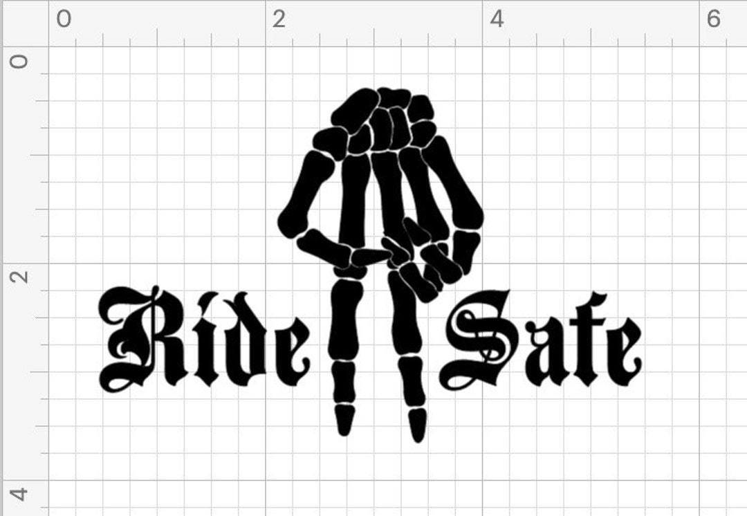 Ride Safe Skeleton Decal - Etsy