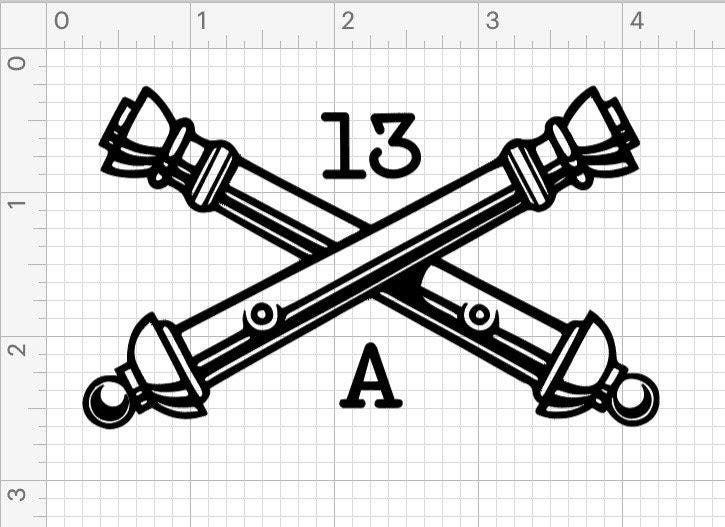 Crossed Cannons - Army - Artillery Decal - Etsy