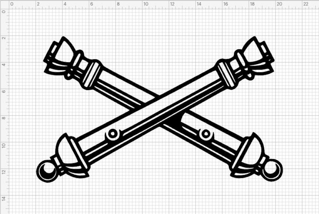 Crossed Cannons - Large - Artillery Decal - Etsy