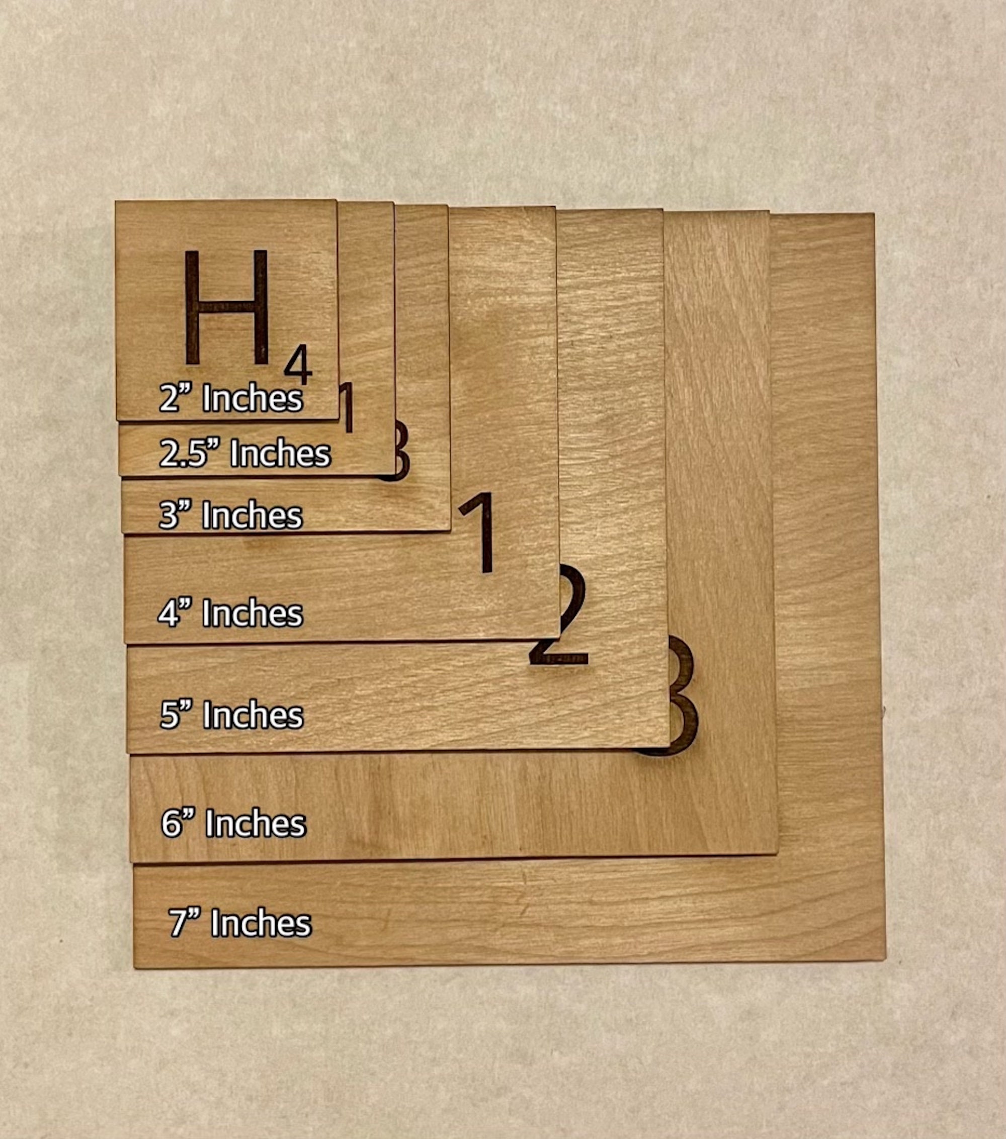 Decorative Wood Scrabble Tiles Laser Cut, Multiple Sizes and Colors ...