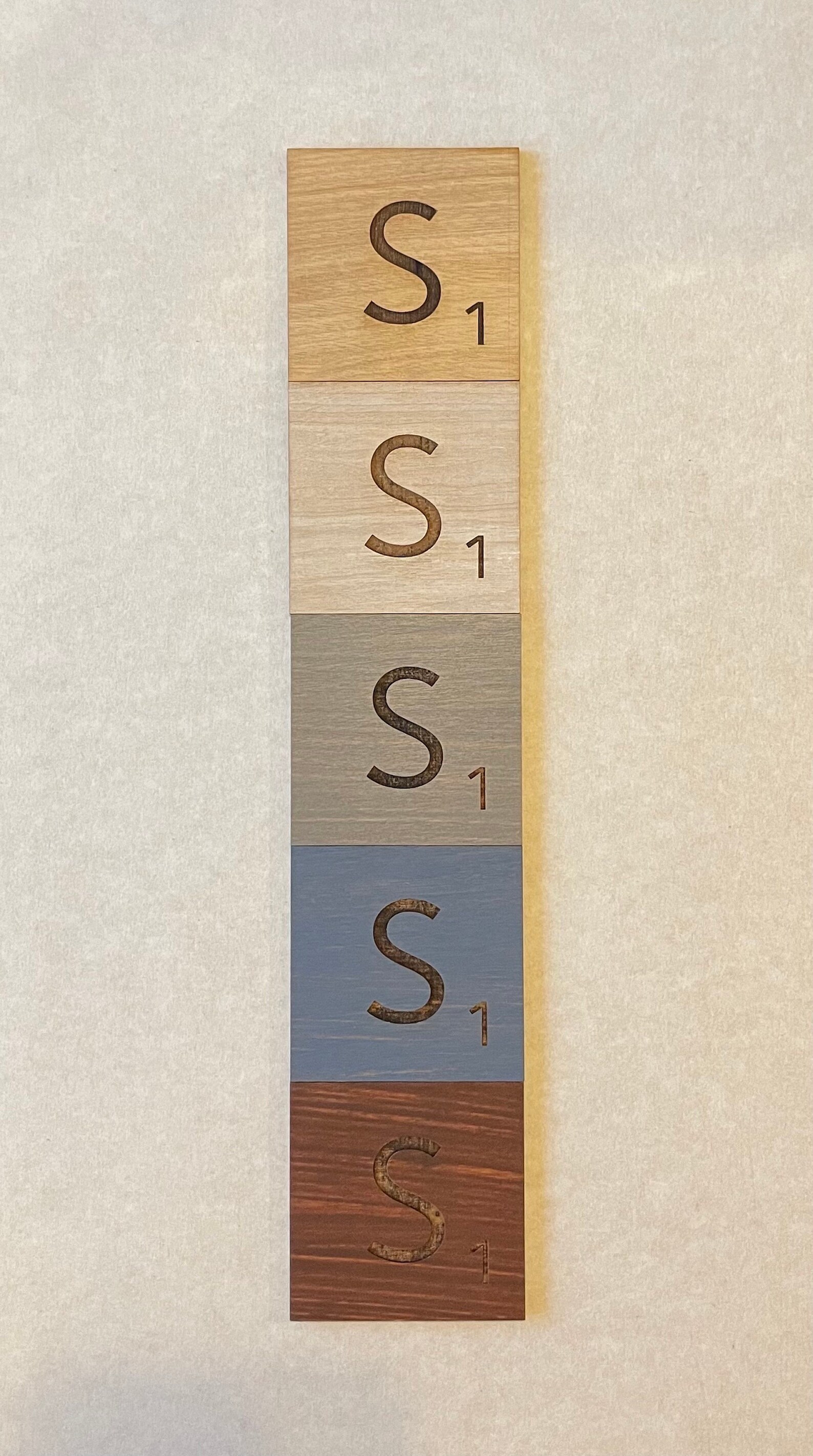 Decorative Wood Scrabble Tiles Laser Cut, Multiple Sizes and Colors ...