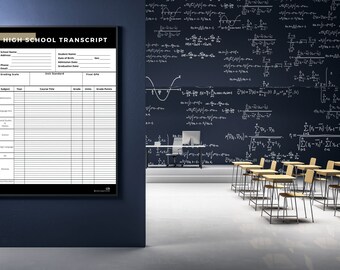 Fake High School Transcript - Etsy