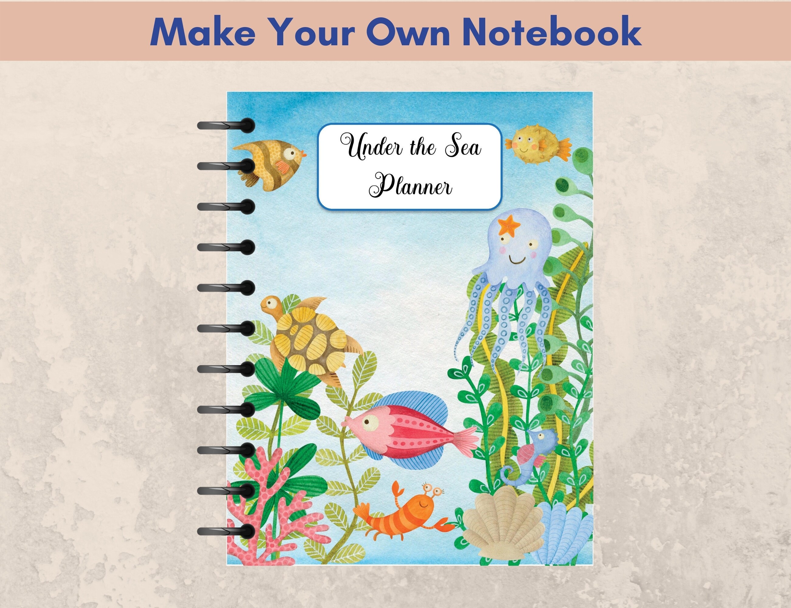 Cute Under Sea Planner to Plan by Week or Month With Meal Plan, Budget ...