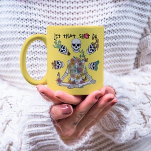 Let That Shit Go PNG| Funny Skeleton Png| Yoga Png| Sublimation Design ...