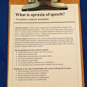 Apraxia of Speech Handout, Medical SLP, PDF, Speech Treatment ...