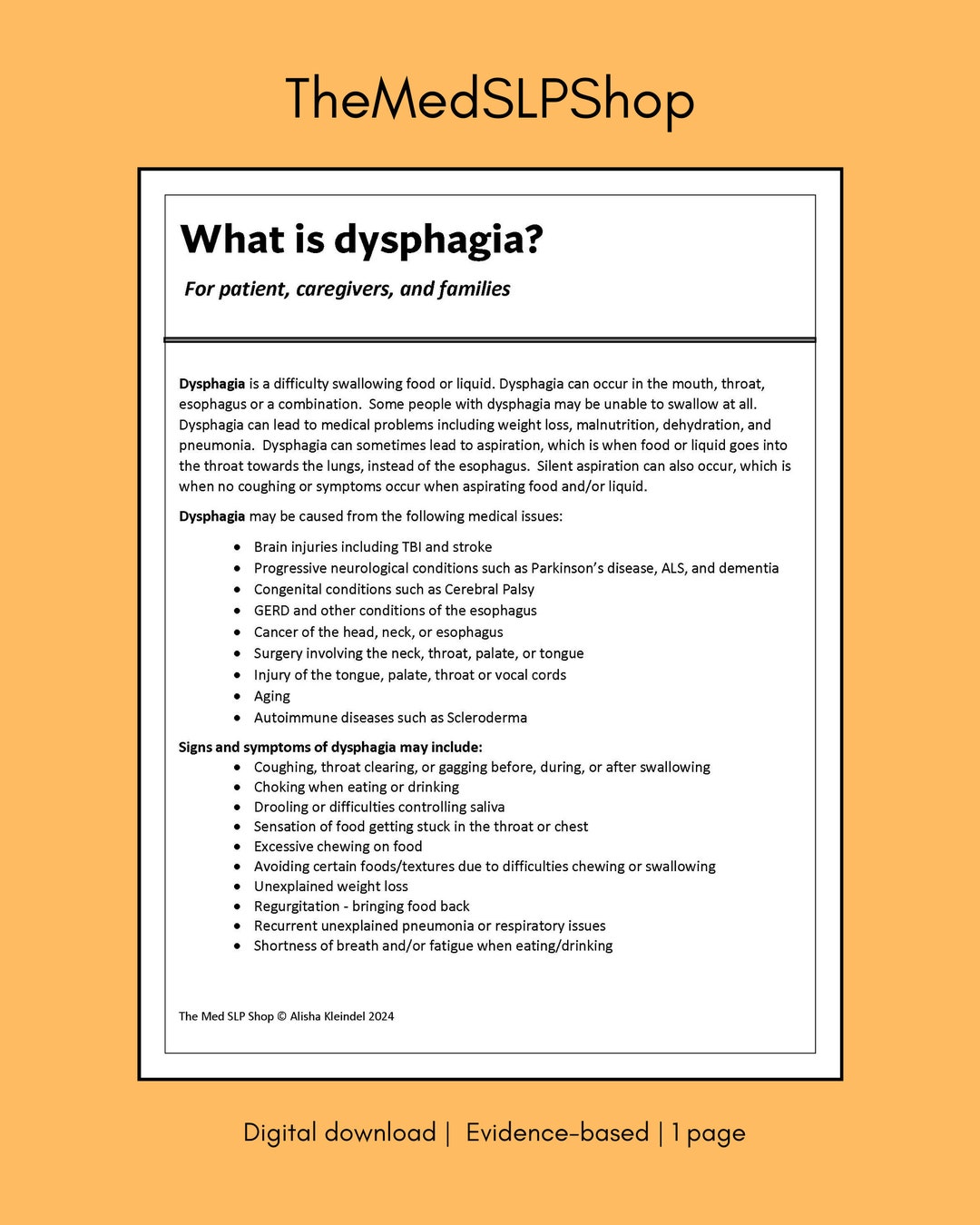 Dysphagia Handout, Medical SLP, PDF, Speech Treatment, Worksheets ...