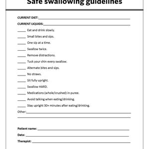 Dysphagia Therapy Pack, Med SLP, Speech Treatment, Worksheets ...