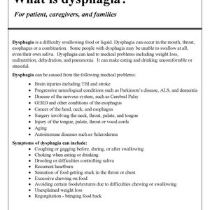 Dysphagia Therapy Pack, Med SLP, Speech Treatment, Worksheets ...