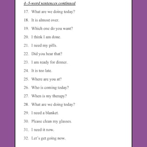 Medical SLP Functional Phrases Handout, Adult Speech Therapy (PDF) - Etsy