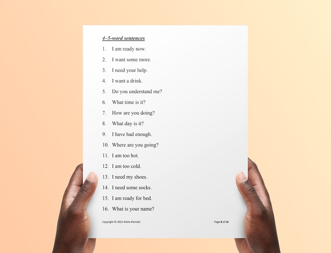 Functional Phrases Pack, Medical SLP, Med SLP, PDF, Speech Treatment ...