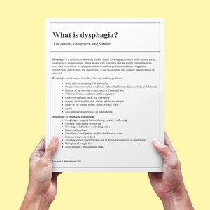 Educational Speech Handouts Bundle, SLP Handout Bundle, Dysphagia ...