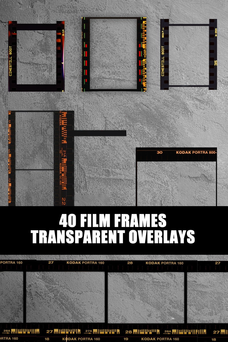 40 Film Frame Negative Borders kodak Cinestill.. Pack 1 - Etsy