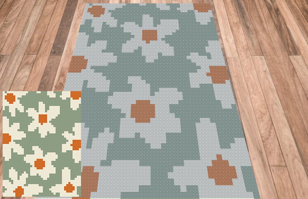 Daisy Flowers C2c Crochet Pattern - Etsy