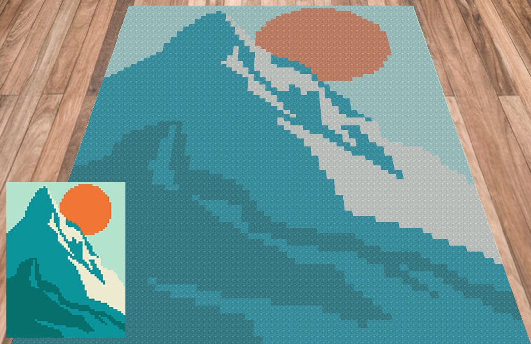 Blue Mountains C2C Crochet Pattern - Etsy
