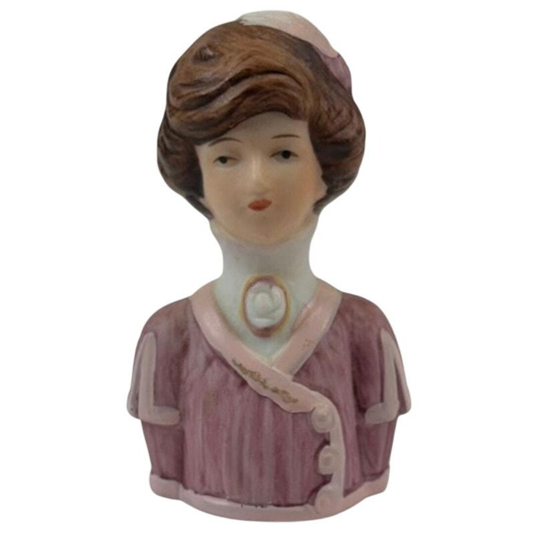 Avon 1982 Vtg American Fashion Thimble Collection Porcelain Ladies ...