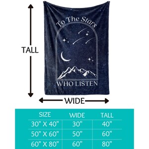 Velaris Stars Blanket, ACOTAR Merch, the Night Court, A Court of Thorns ...