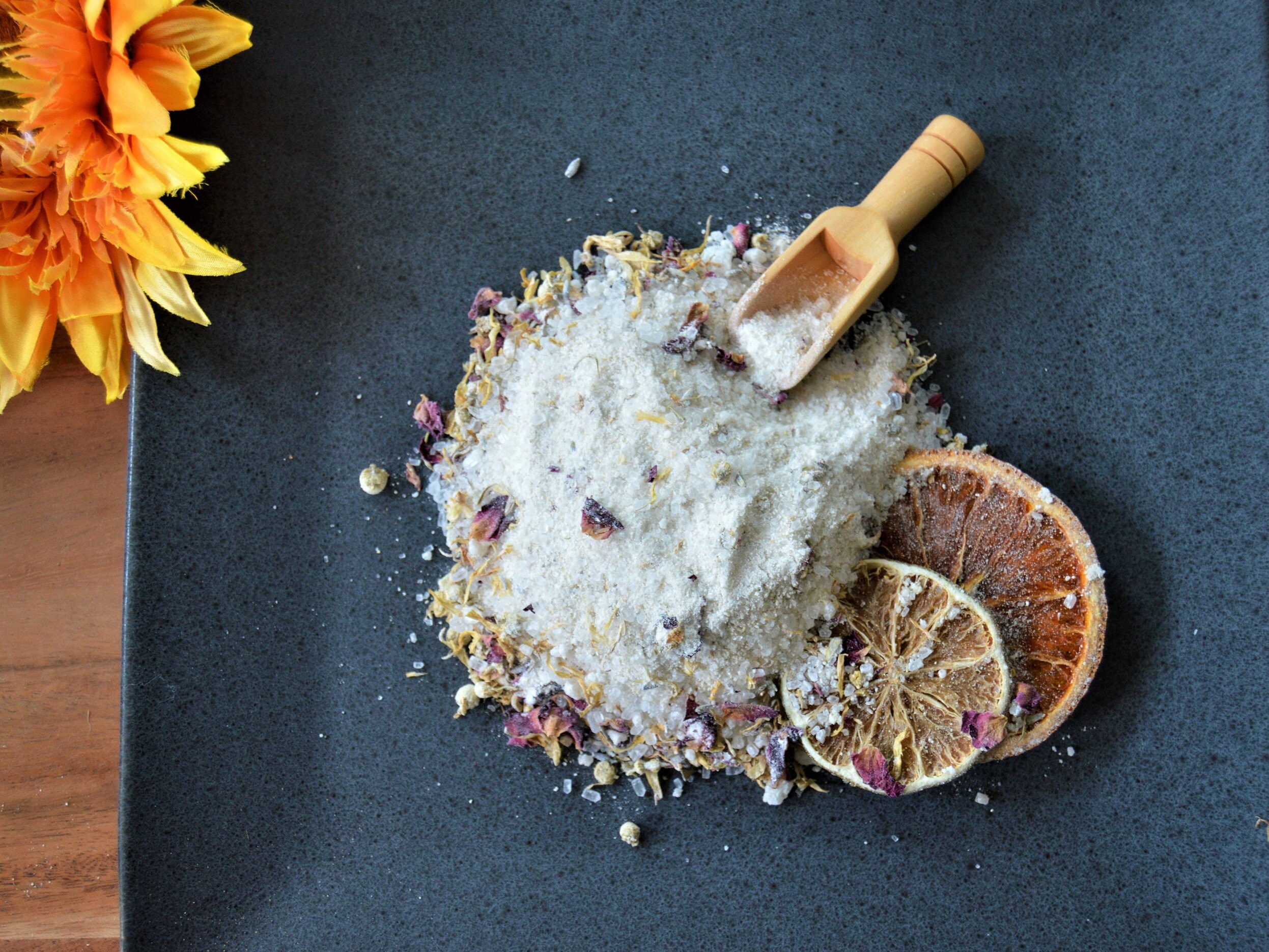 Wildflower Bath Soak, Colloidal Oatmeal, Dead Sea Salt, Herbal Bath ...