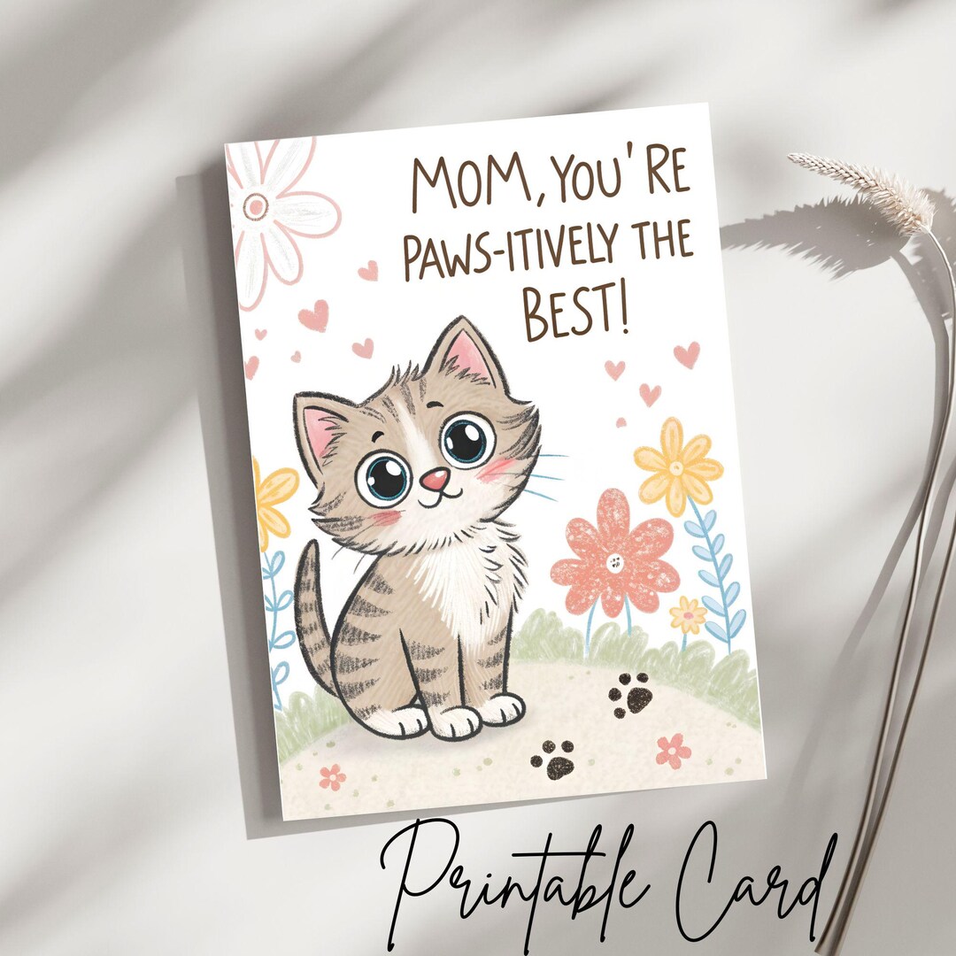 Printable Mother's Day Card 5 X 7 Punny and Humorous Design for Mom ...