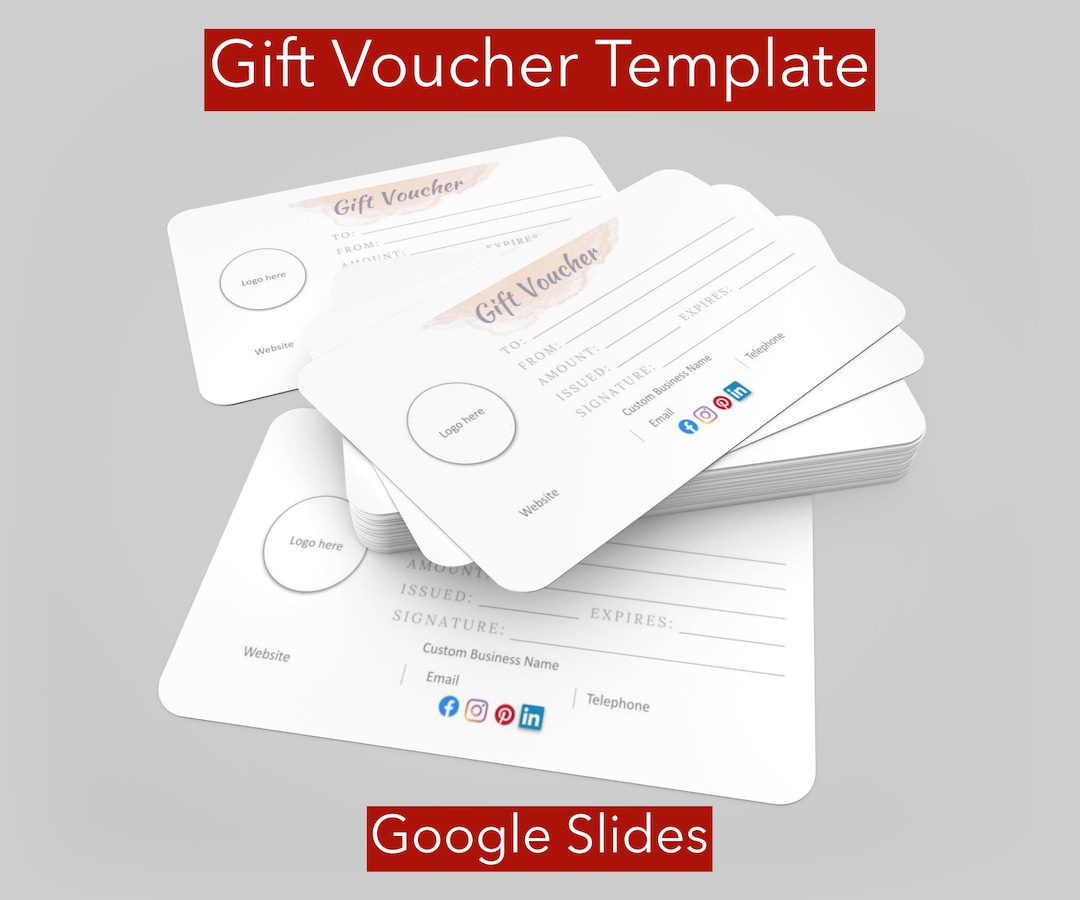 Gift Voucher Template Google Slides Gift Voucher Design Editable Gift ...