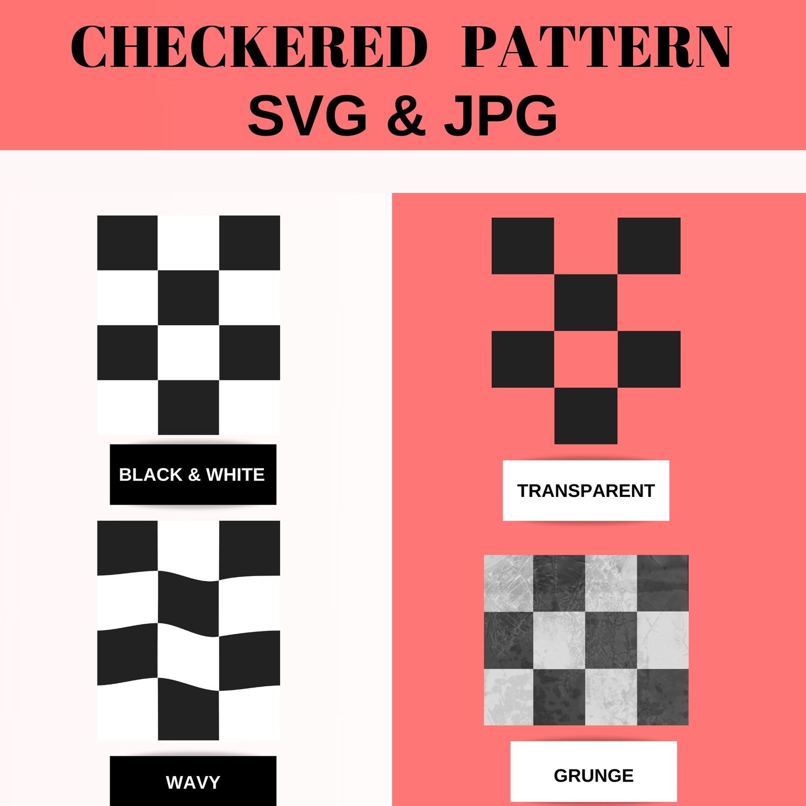 Checkered Circle SVG Checkered Circle PNG Black and White Digital ...