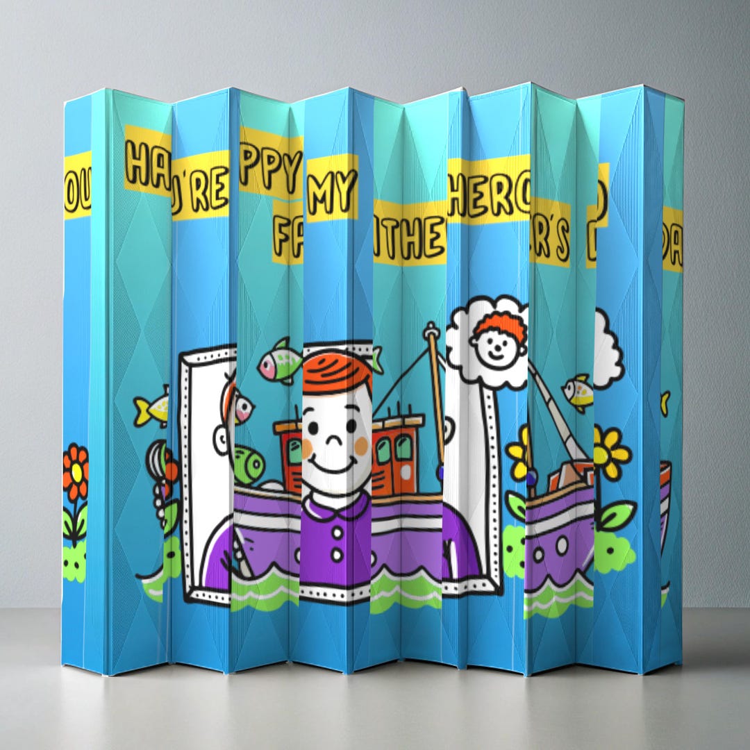 Fathers Day Printable Sunday School Craft Agamograph Optical Illusion ...