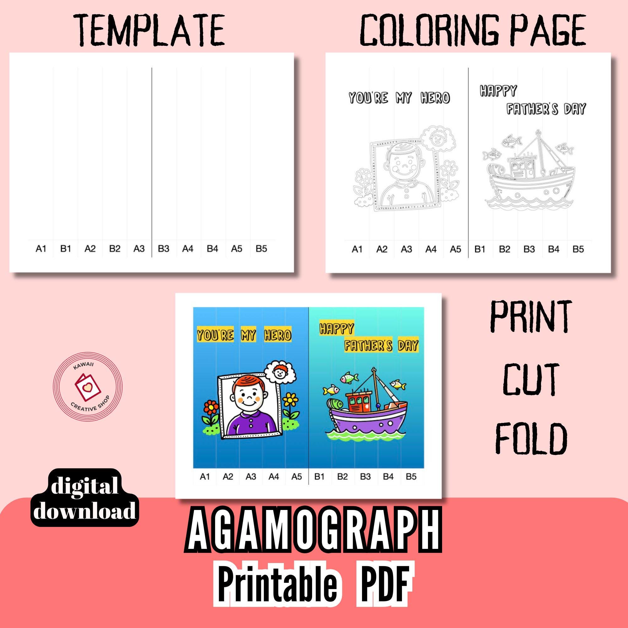 Fathers Day Printable Sunday School Craft Agamograph Optical Illusion ...