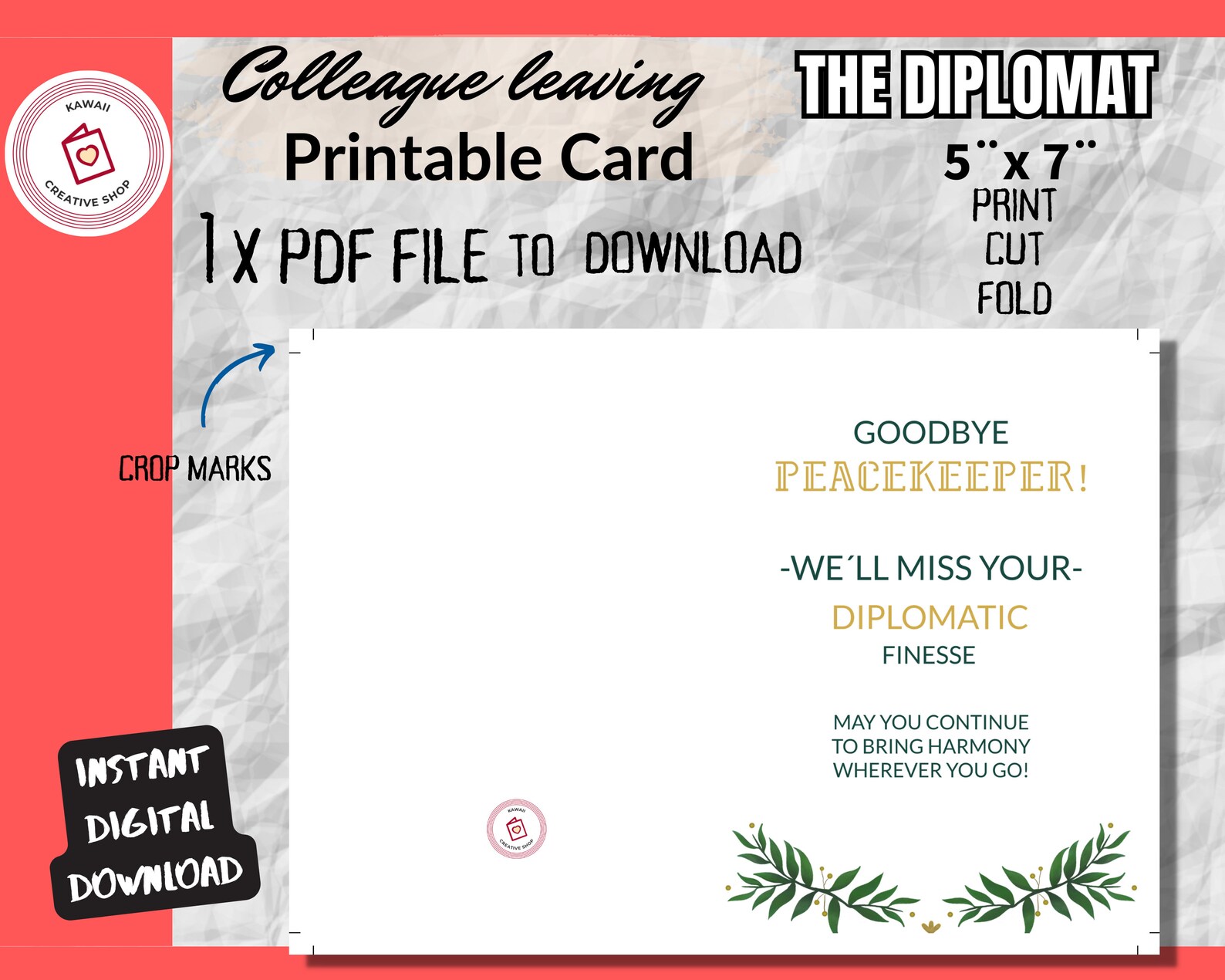 Funny Coworker Leaving Cards Bundle Greeting Card Pack Printable ...