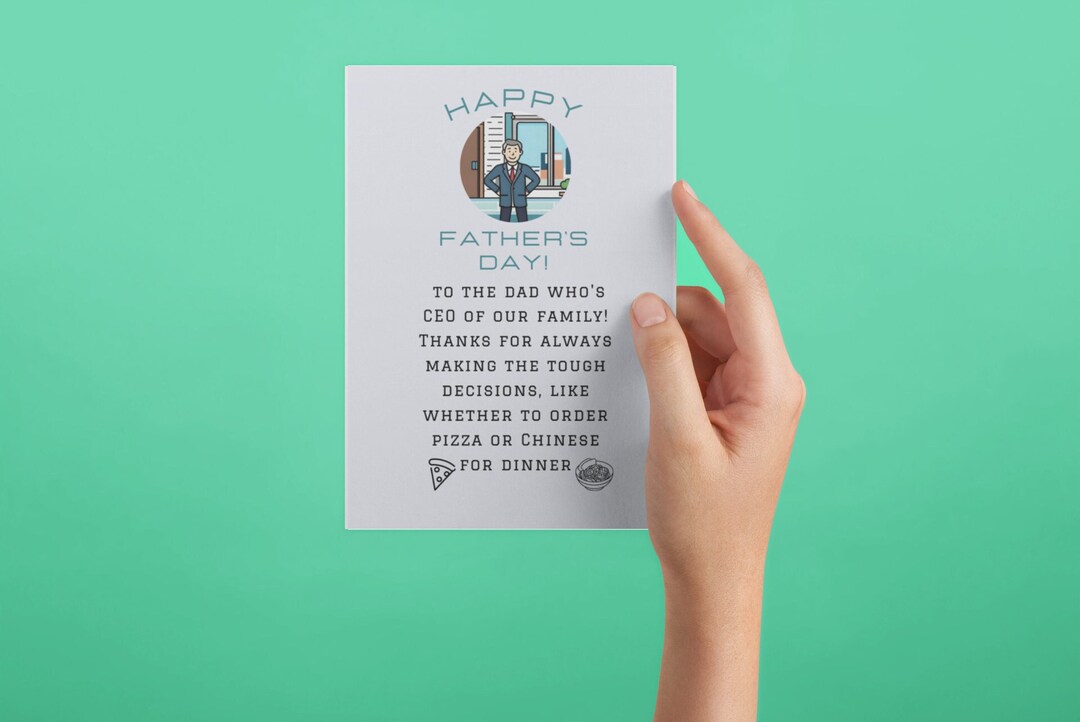 Funny CEO Happy Fathers Day Greeting Card Funny Fathers Day Card From ...