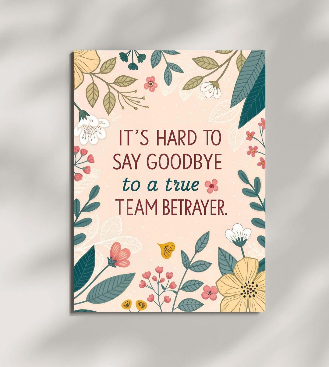 Sarcastic Goodbye Card Printable Office Witty Leaving Card 5x7 Farewell ...