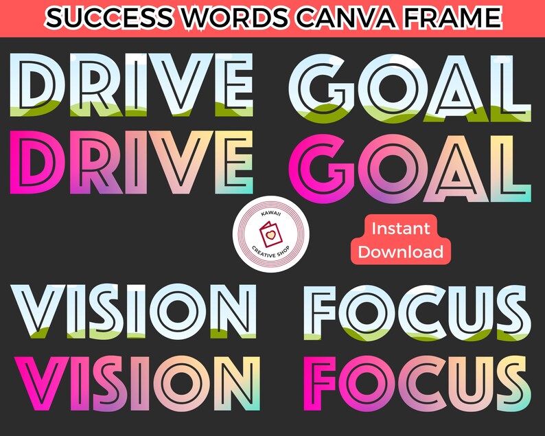 Canva Frames Canva Word Frame Bundle Commercial Use Word - Etsy