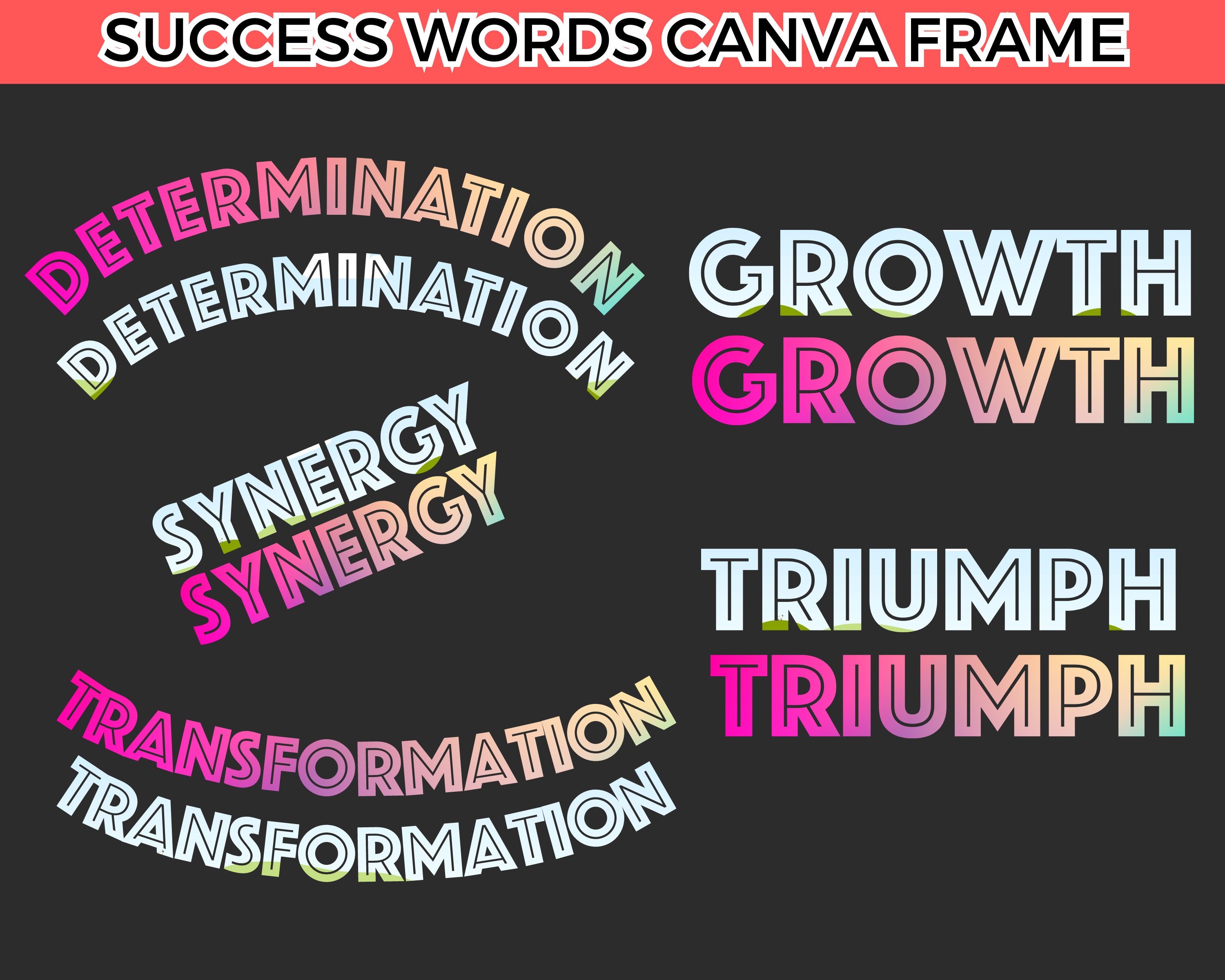Canva Frames Canva Word Frame Bundle Commercial Use Word Frames ...