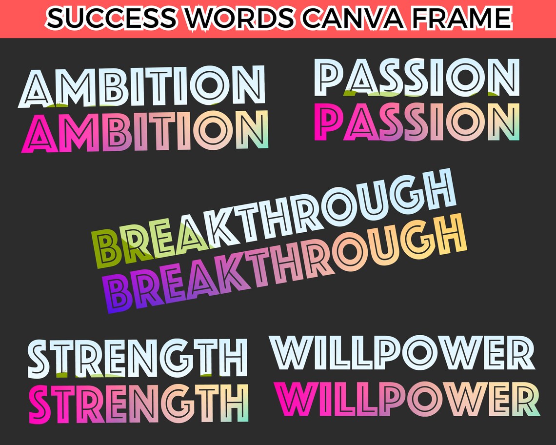 Canva Frames Canva Word Frame Bundle Commercial Use Word Frames ...