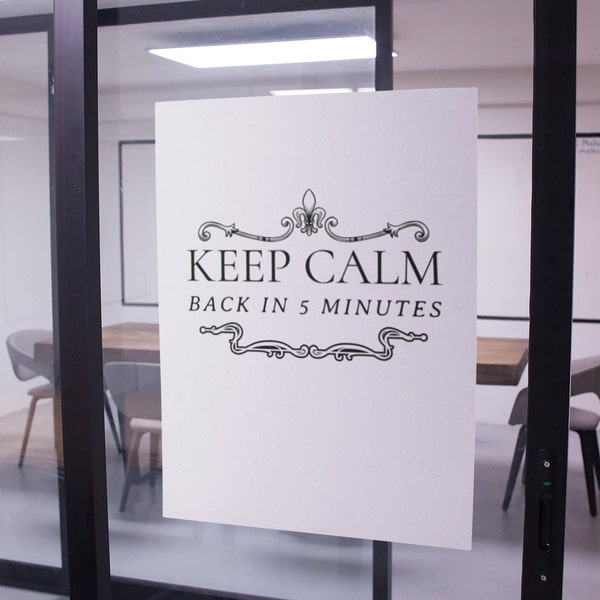 Back in Minutes Sign - Etsy