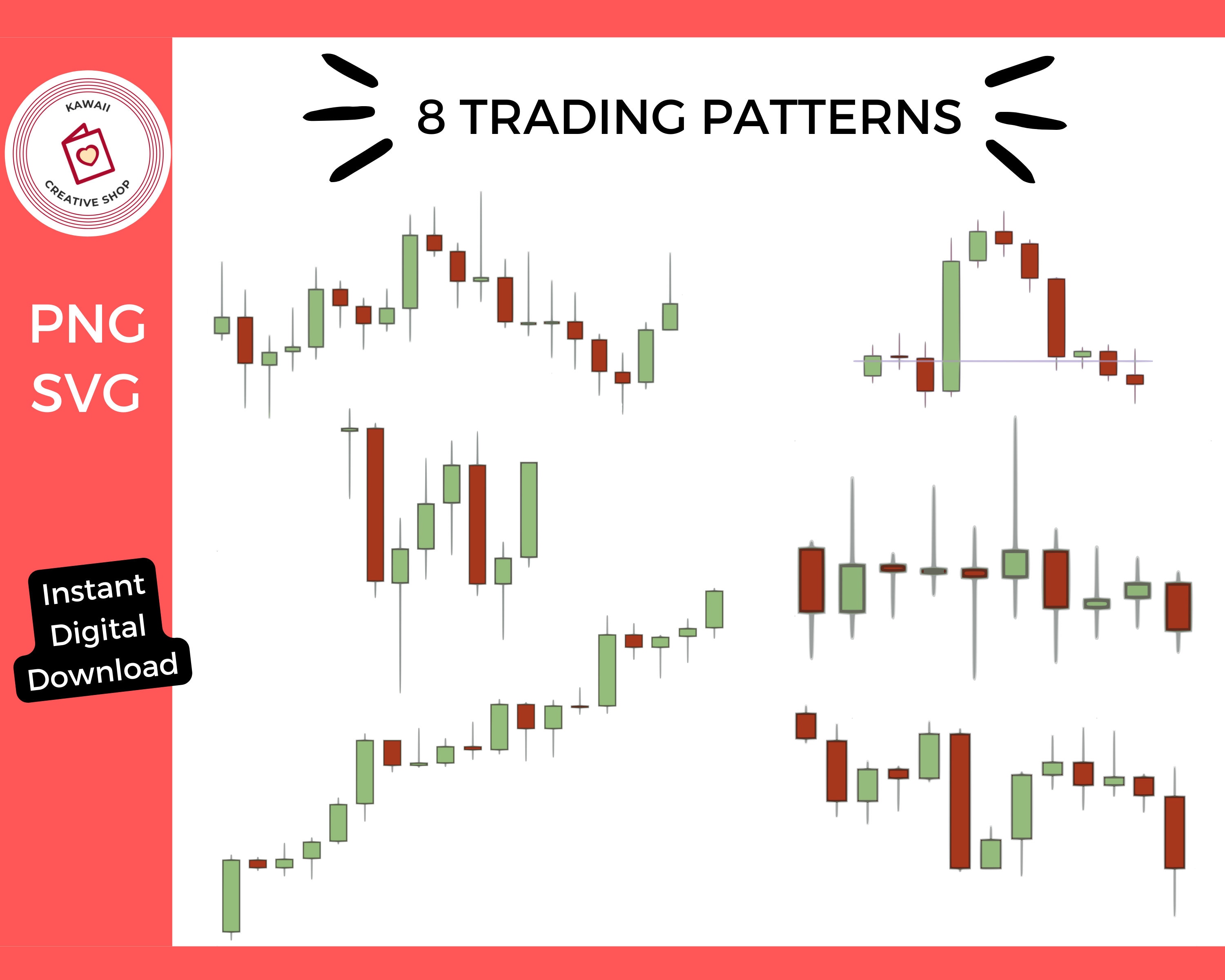 Candlestick Patterns Trading Candles SVG Trading Graph SVG PNG Stock ...