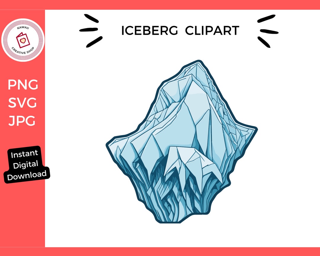 Iceberg Clipart SVG PNG JPG Nature Ocean Arctic Clipart Iceberg ...