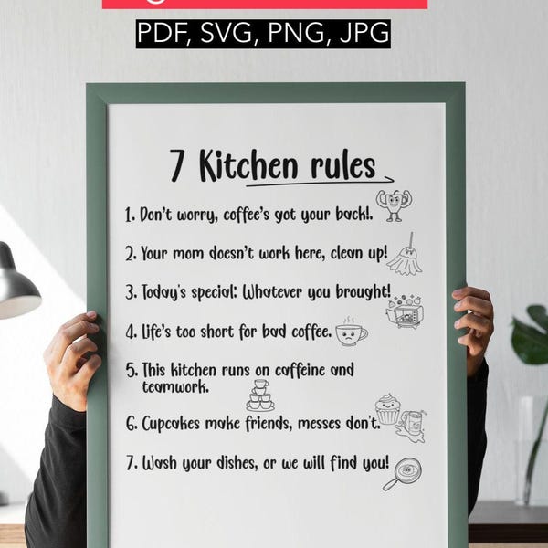 Kitchen Rules - Etsy