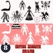 Cryptids Silhouette Bundle Black & White SVG PNG Files Mythical ...