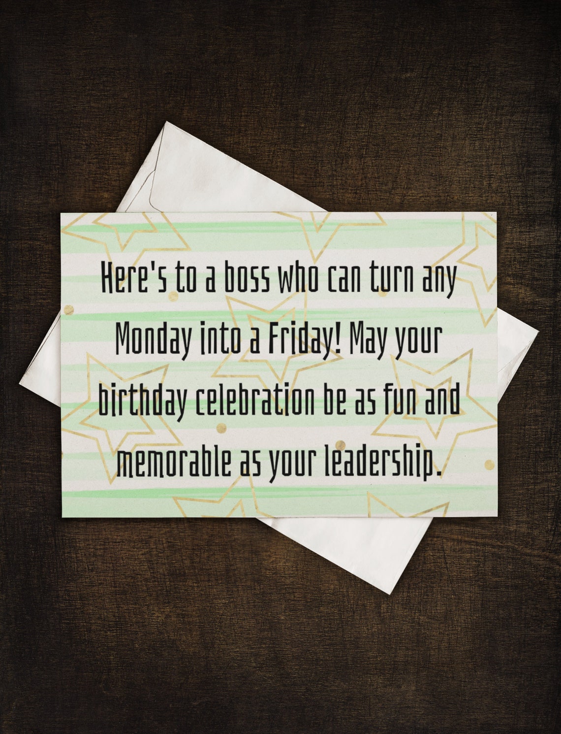 Funny Boss Card Birthday Wish Printable Card Unique Birthday Card ...