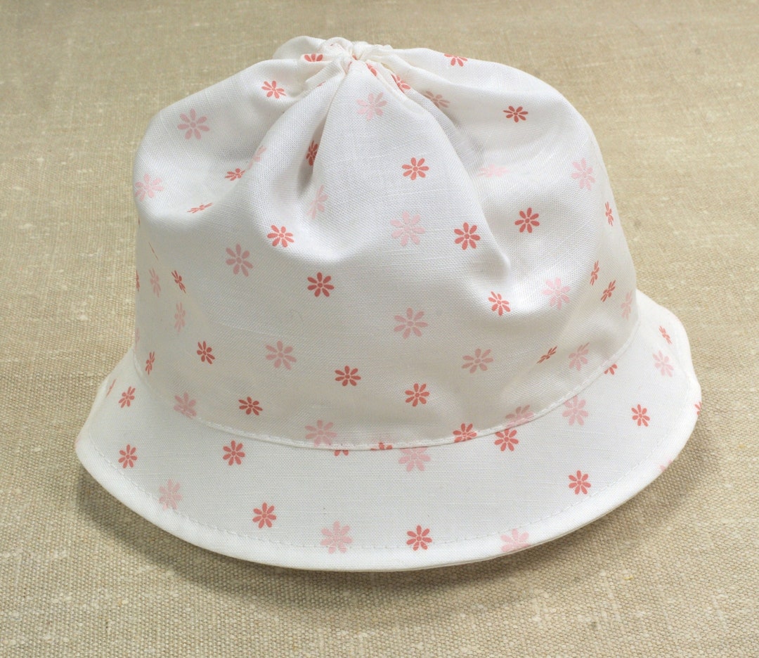 Summer Hat for a Girl and a Boy Made of Linen With Flowers, Light Airy ...