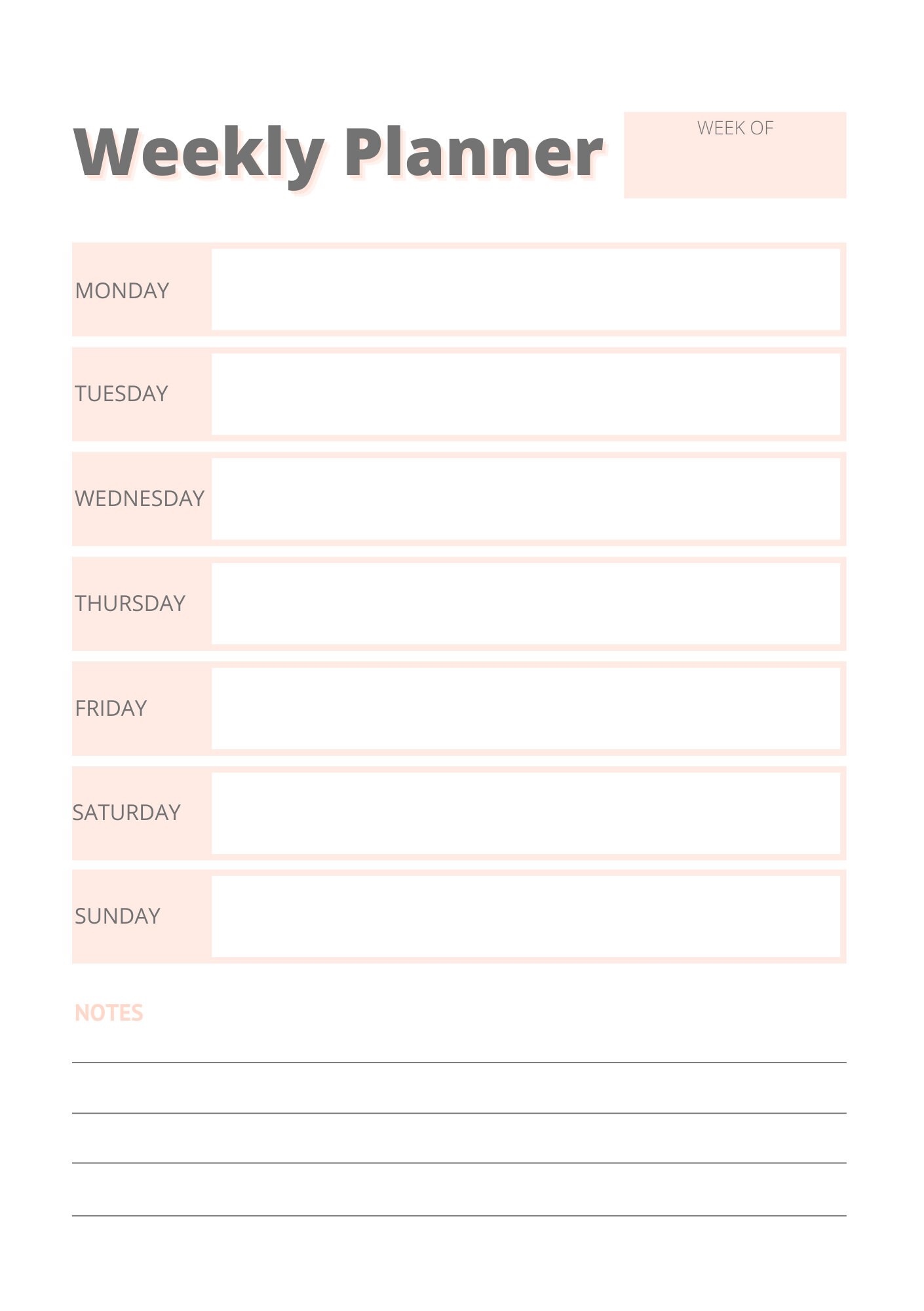 Printable Daily and Weekly Planner - Etsy