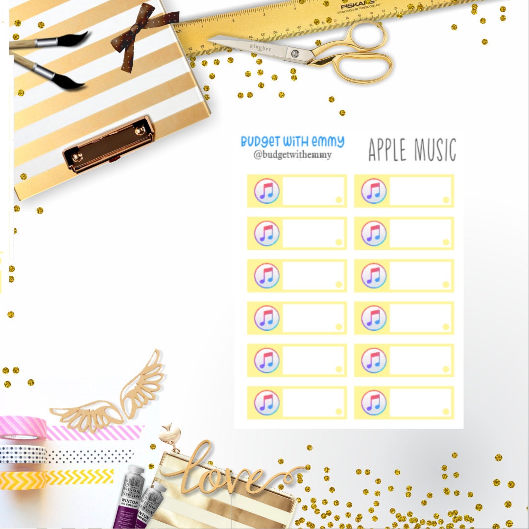 Apple Music Bill Due Sticker - Etsy