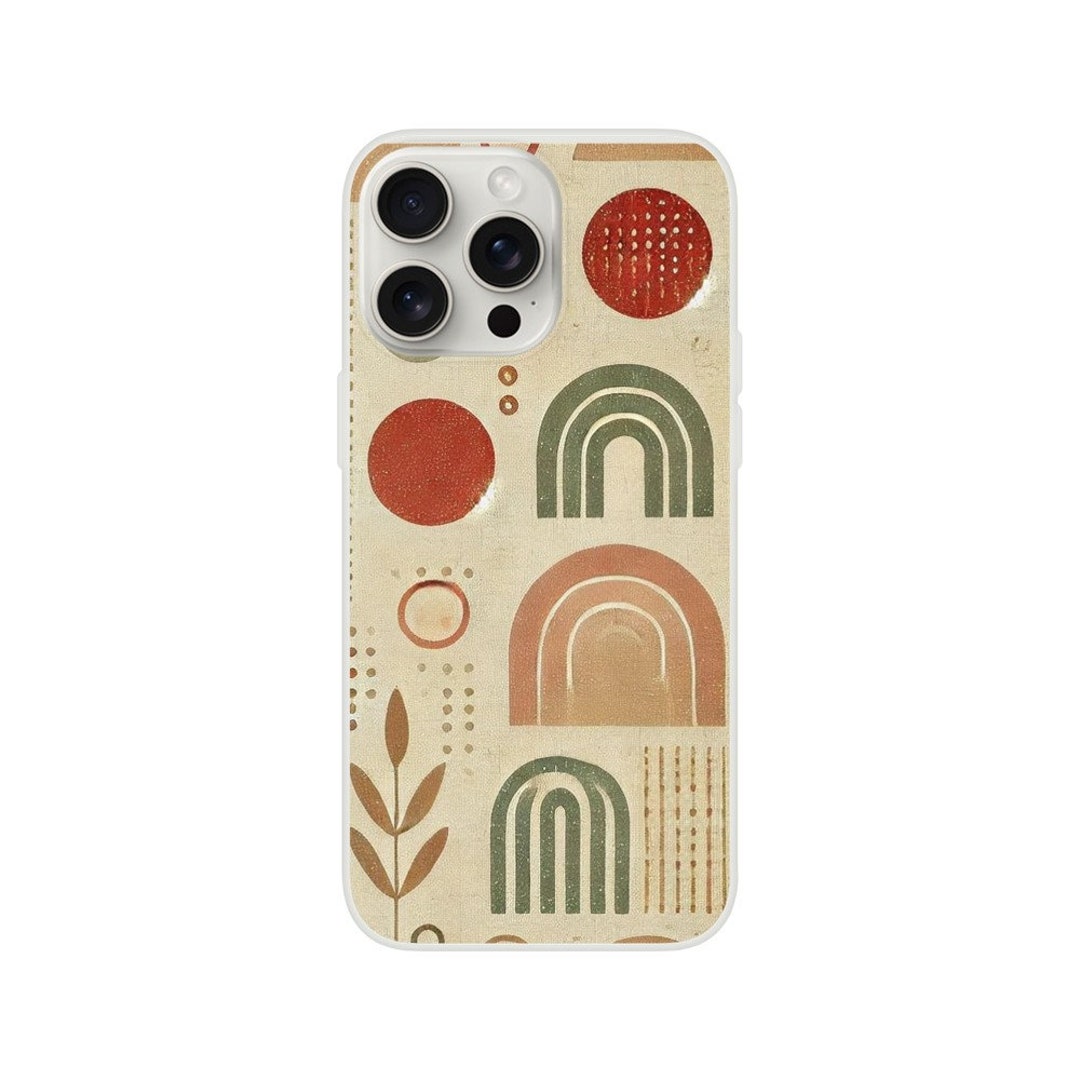 Boho Natural Color Palette Phone Case Earthy Tone Red, Terracotta, Sage ...