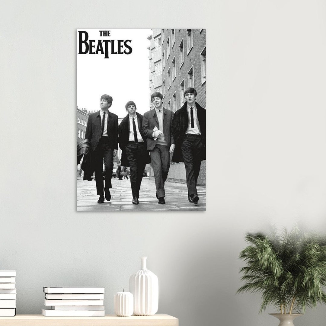 Vintage Beatles Poster Retro Rock Band Wall Art, Iconic Music Legends ...