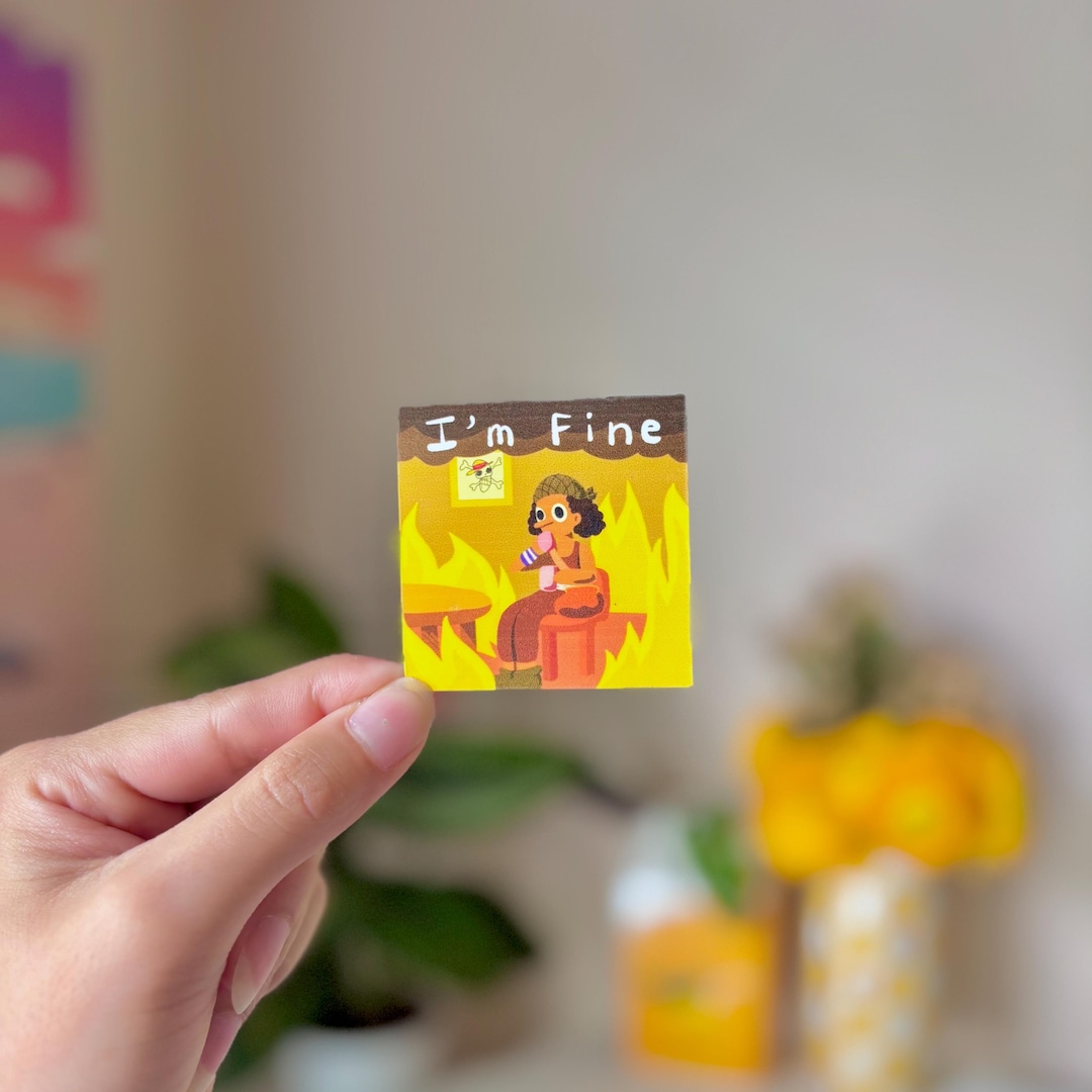 I'm Fine Meme Sticker Vinyl - Etsy