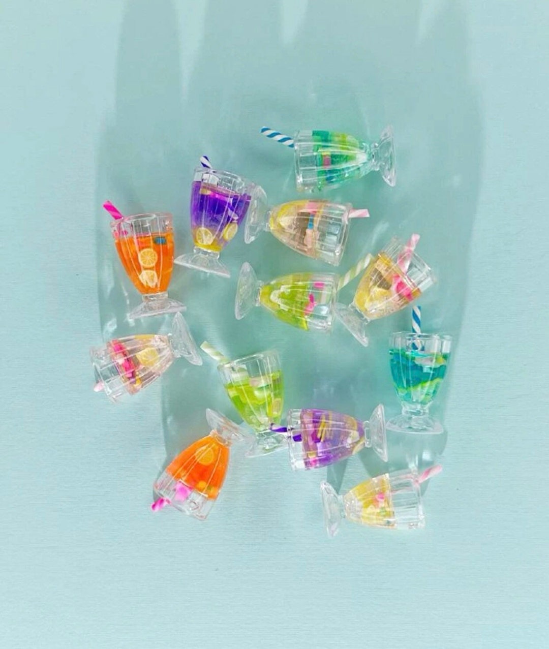 Set of 10 Miniature Drinks Assorted Fruit Beverage Juice Cocktails in ...