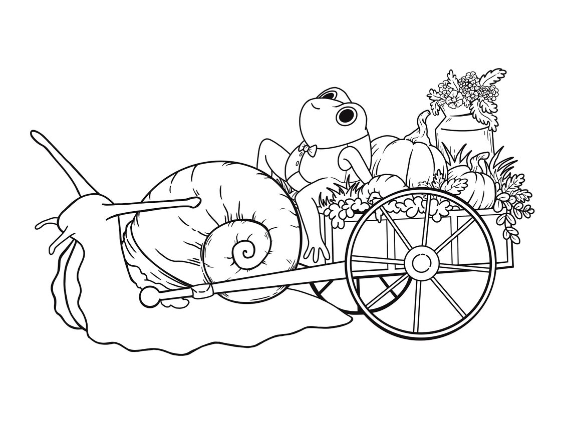 Halloween/fall Frogs Digital Color Pages - Etsy