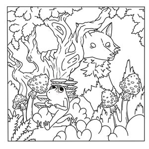 Halloween/fall Frogs Digital Color Pages - Etsy